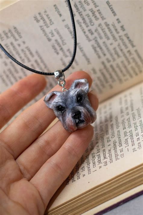 Schnauzer Necklace A Unique Miniature Dog Pendant