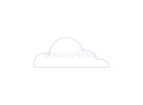 Minimalistic Cloud Icon In Light Blue Representing Cloud Computing And Storage Solutions Stock