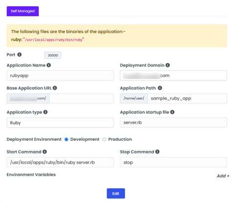 How To Setup Ruby With Application Manager Webuzo