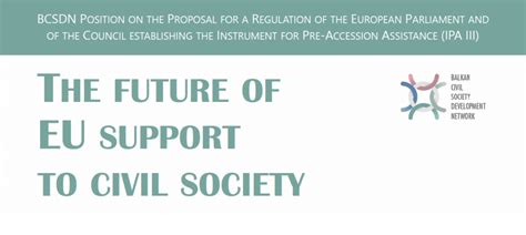 The Future of EU Support to Civil Society – BCSDN Position on IPA III – BCSDN