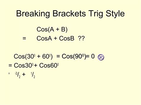Compound Angle Formulae Intro Ppt