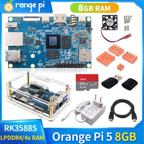 Orange Pi 5 8gb Ram Rockchip Rk3588s Pcie Module External Wifi Bt Single Board Computer Support 