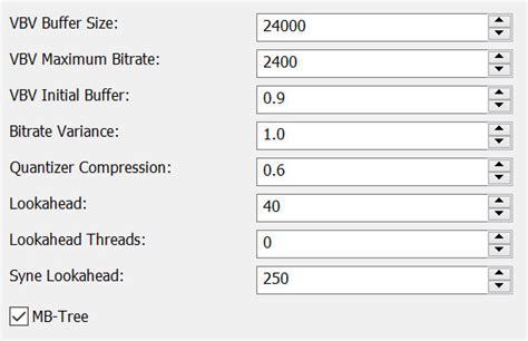 Xmedia Recode H264 Codec Rate Control Settings