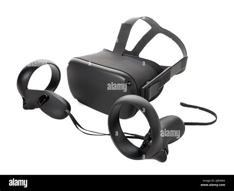 Virtual Reality Kit Joysticks And Vr Glasses Isolated On A White