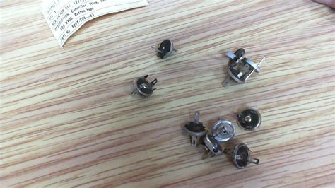 Silver Mica Button Feed Trough Capacitors 10 Pieces Vintage Hamshack