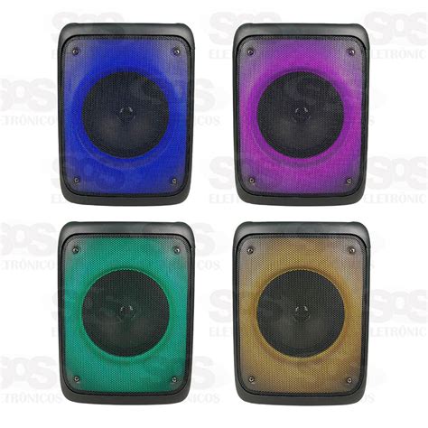 Caixa De Som W Led Rgb O Bass Kts