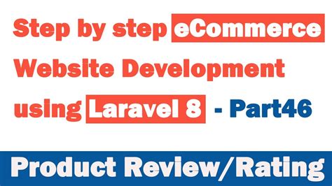 Step By Step Ecommerce Website Development Using Laravel 8 Part 46