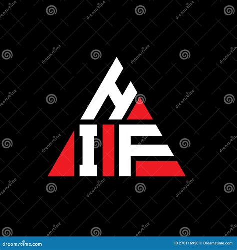 Hif Triangle Letter Logo Design With Triangle Shape Hif Triangle Logo