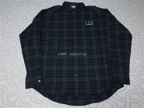 아이앱 스튜디오 블랙워치 타탄 셔츠 블루 그린 패션후기 어미새