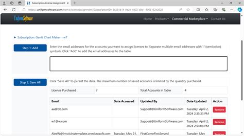 Manage Subscriptions And Assign Licenses Uniform Software Subscription Portal