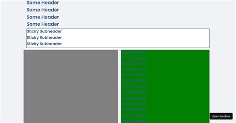 React Sticky El Bug Sandbox Forked Codesandbox