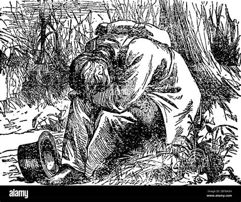 Man Sitting Under Tree Drawing