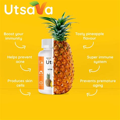 Buy Nector Utsava Vitamin C Pineapple Chewable Tablets 30 Tablets
