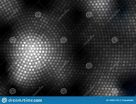 Dots Pattern Brilhante Abstrato No Fundo Preto Ilustração do Vetor