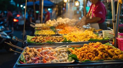 Premium Ai Image Indulging In The Flavors Of Thailands Night Market