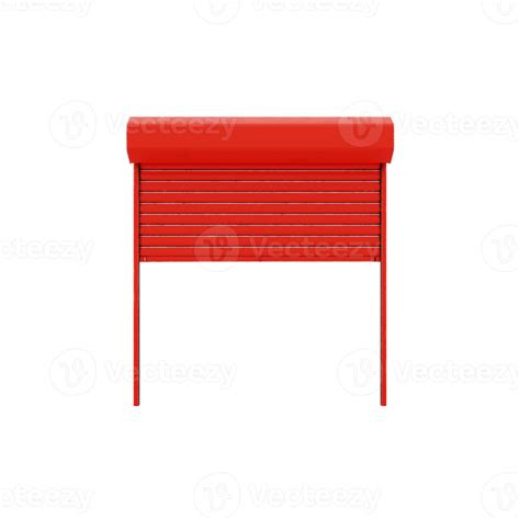 3d Red Shutter Door 18758408 Png