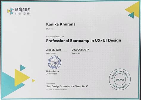 kanika khurana di linkedin accomplishment upskilling designboat