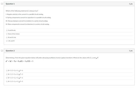 solved d question 1 1 pts which of the following statements