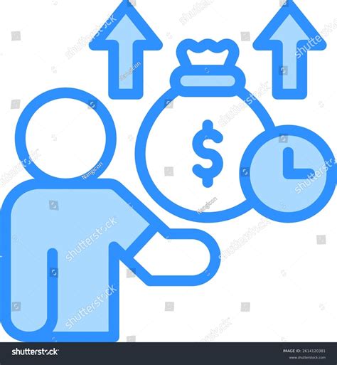 Economic Mobility Icon Blue Color Vector Stock Vector Royalty Free