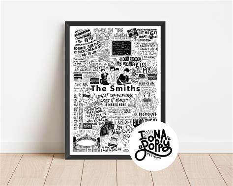 The Smiths Greatest Hits Lyric Print Doodle Iona Poppy Designs