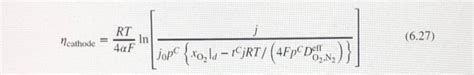 solved 6 11 a plot the j v curve for an anode supported