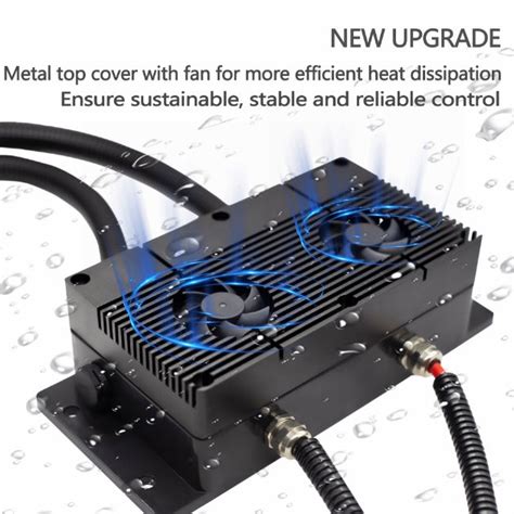 Apisqueen 방수 제어 상자 팬 12 내장 100a 24v12v Esc가 있는 금속 방열 쉘 U5 듀얼 모터 장치 Underwater Thruster