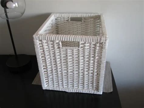 2 Two Kallax Ikea Branas White Rattan Storage Baskets Storage Boxes