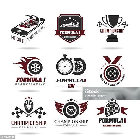 Openwheel Singleseater Racing Car Icon Set Sport Icons And Sticker 3