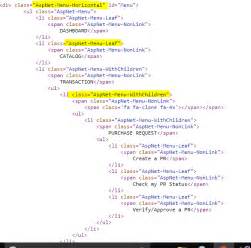 C Custom Css On Asp Net Menu Not Applying Stack Overflow