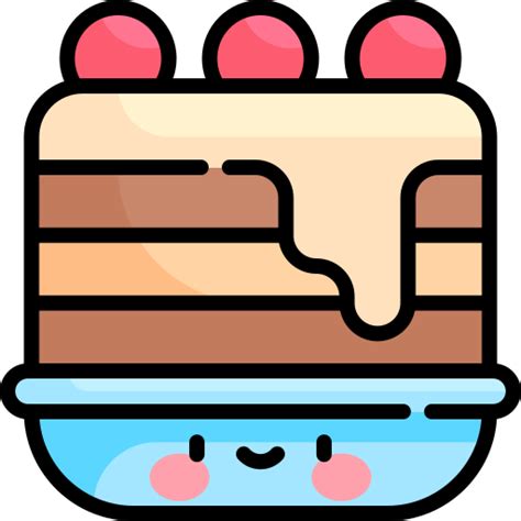 Cake Kawaii Lineal Color Icon