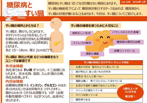 Vol108 糖尿病とすい臓 栃木県小山市で内科、糖尿病、内分泌・甲状腺の診療を行う「小山イーストクリニック」