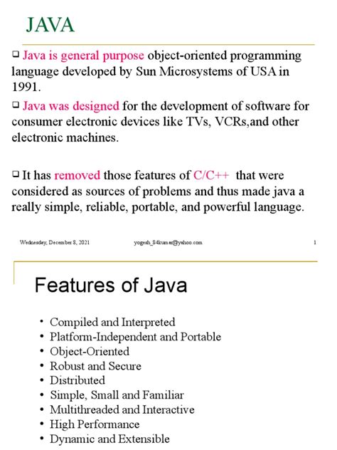 java is general purpose wednesday december 8 2021 1 pdf java