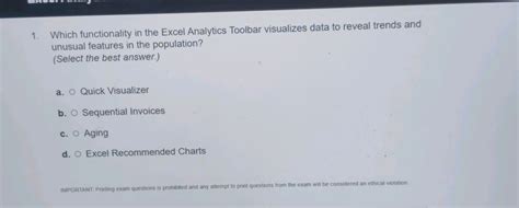 Which Functionality In The Excel Analytics StudyX