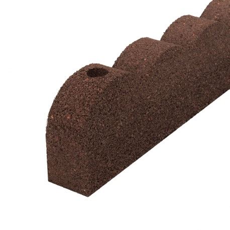 Бордюр садовый "Flexi Curve Scalloped" 9х120 см, коричневый