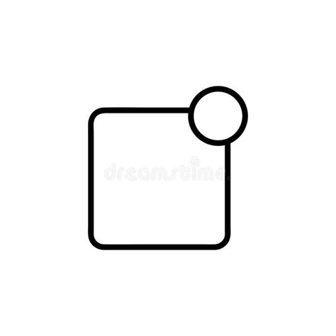 Notification Vector Icon Outline Style Isolated On White Background