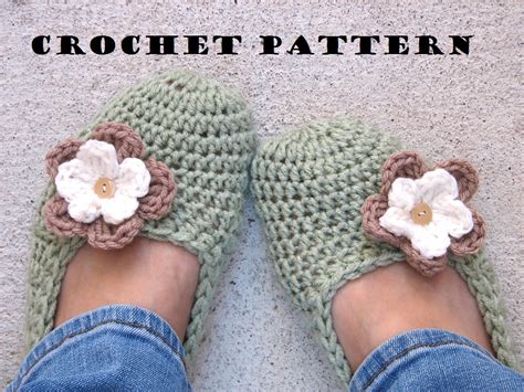 Adult Slippers Crochet Pattern Pdfeasy Great For Beginners Shoes Crochet Pattern Slippers