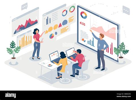 Team Analyzes Data Charts Graphs And Key Performance Indicators Kpis