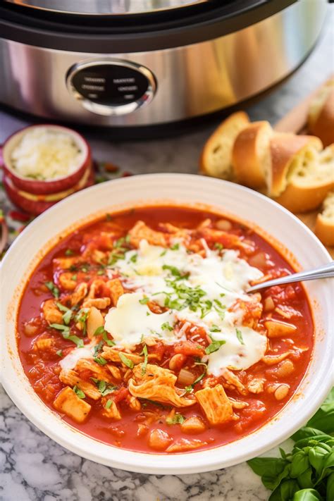 Slow Cooker Chicken Parmesan Soup