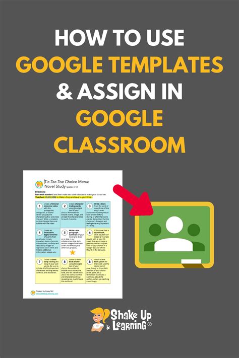 How To Use Google Templates And Assign In Google Classroom Shake Up