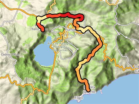 Pico Do Ferro Vanuit Ribeira Quente Via Furnas Profiel Van De Beklimming