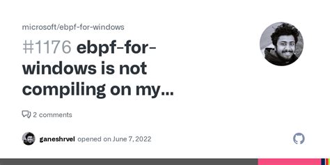 Ebpf For Windows Is Not Compiling On My Windows 11 Machine Issue