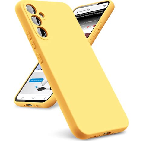 Θήκη Rubber Silk Yellow Samsung Galaxy A35 5g The Istore Gr