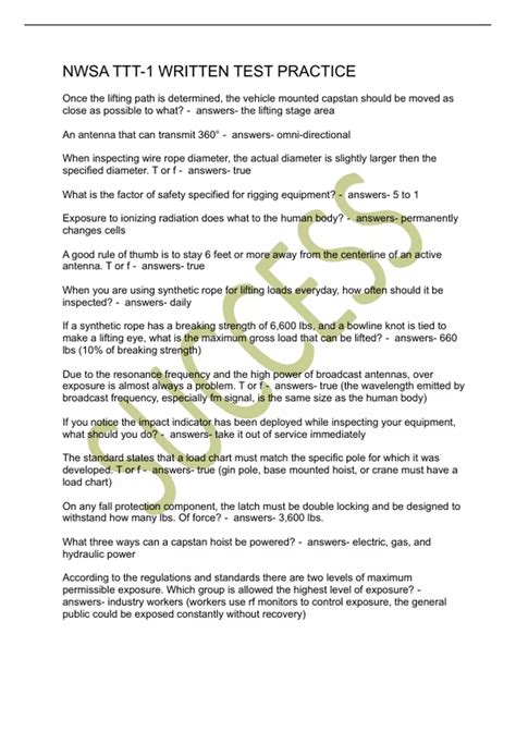 Nwsa Ttt 1 Written Test Practice Nwsa Ttt Stuvia Us