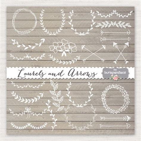 Vector Rustic Laurels Arrows Clipart Clip Art Fun Diy Crafts Clip Art Borders