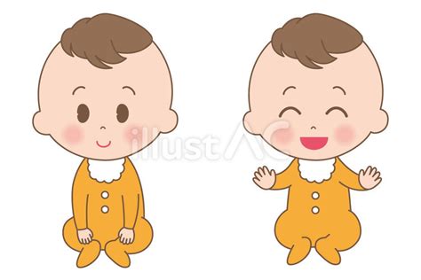 人物赤ちゃんおすわりイラスト No 25428577｜無料イラスト・フリー素材なら「イラストac」