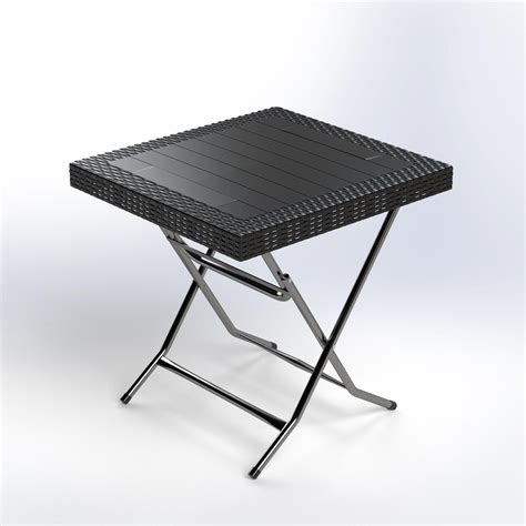 Plastic Square Rattan Foldable Table Aurora Marcolo