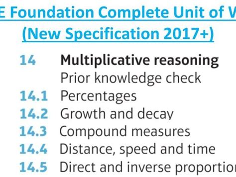 Multiplicative Reasoning Gcse Foundation Teaching Resources