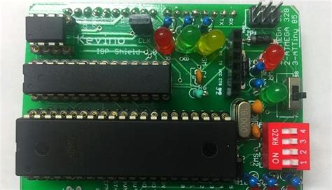 Isp Shield For Arduino Uno To Program 3 Different Atmega