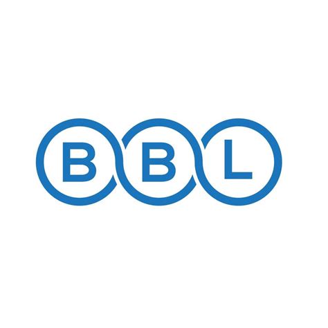 Bbl Letter Logo Design On White Background Bbl Creative Initials