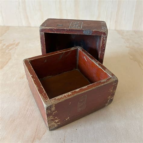 Antique Japanese Masu Box Measure 1 Of 2 Kanso House